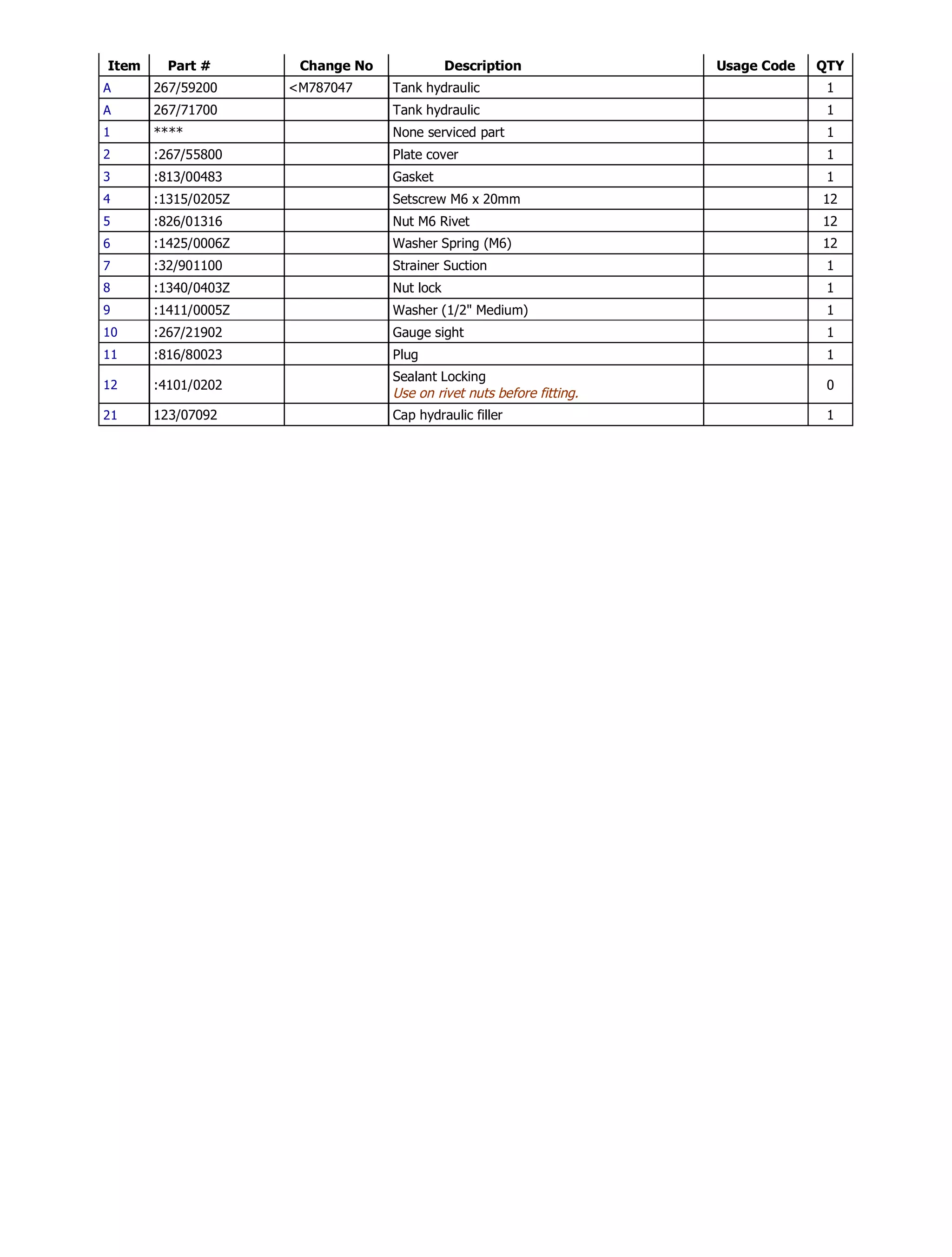 JCB TM270 Telescopic Wheeled Loader Parts Catalogue Manual (Serial ...