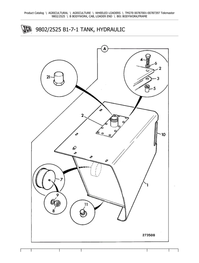 JCB TM270 Telescopic Wheeled Loader Parts Catalogue Manual (Serial ...