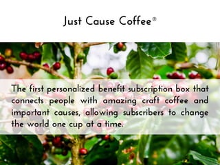 Just Cause Coffee Investor Pitch Deck | PDF
