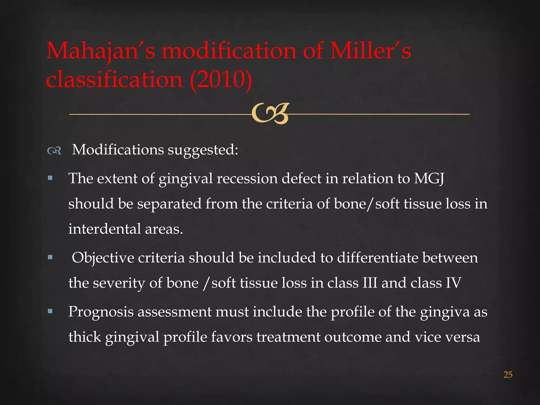 Gingival recession classifications | PPTX