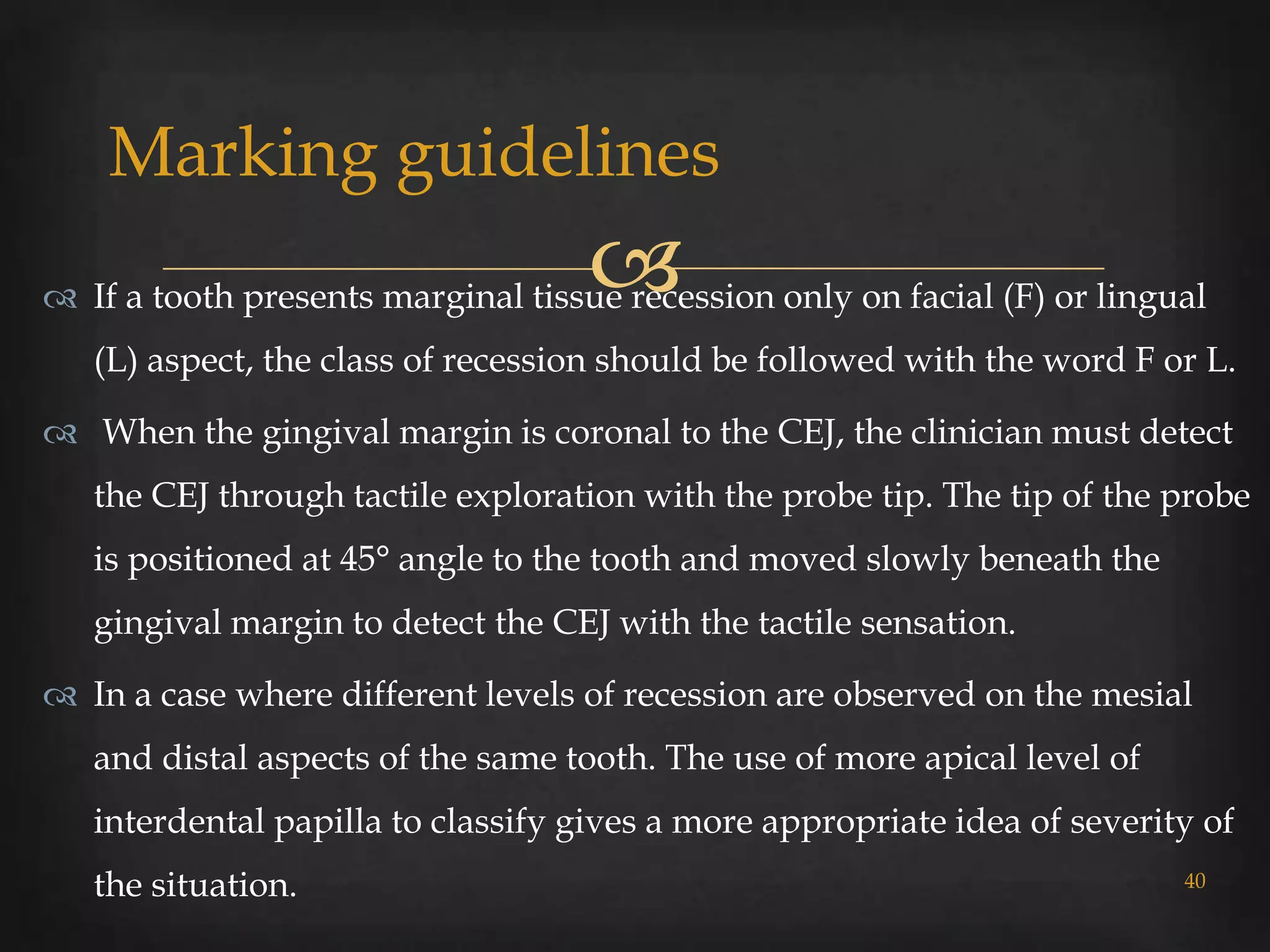 Gingival recession classifications | PPTX