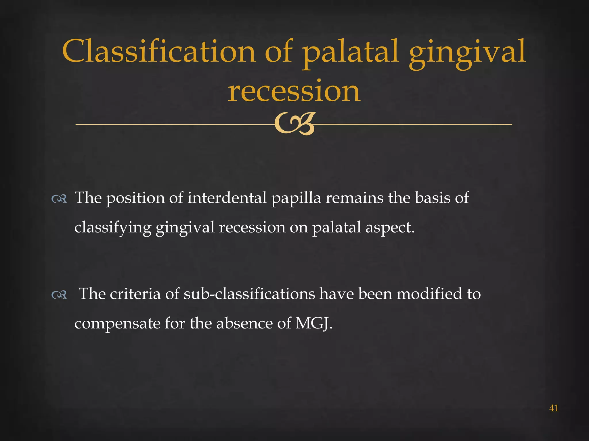 Gingival recession classifications | PPTX
