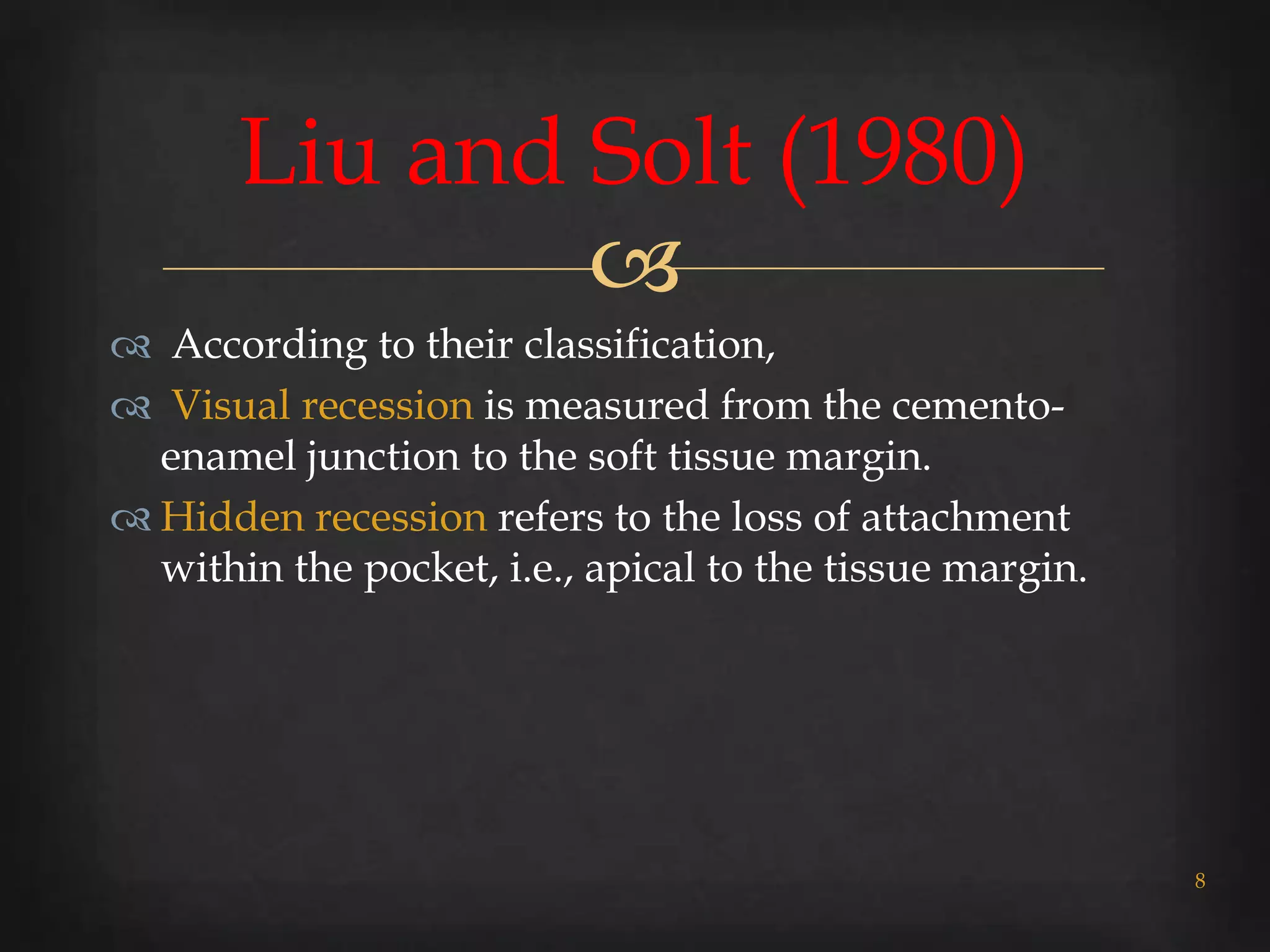 Gingival recession classifications | PPTX