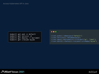 JCConf 2021 Access Kubernetes API in Java | PPT