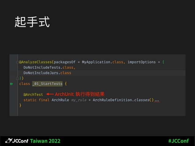 JCConf2022 Using ArchUnit to test your architecture | PPT