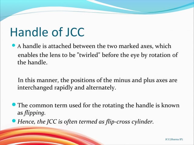JCC -Jackson Cross Cylinder | PPT
