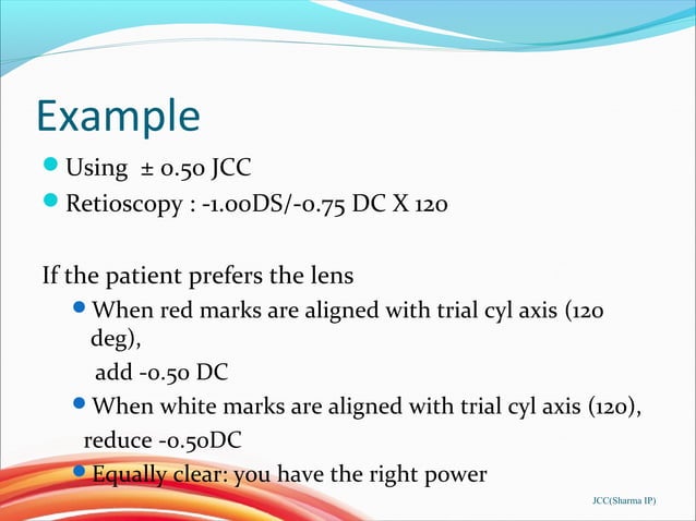 JCC -Jackson Cross Cylinder | PPT