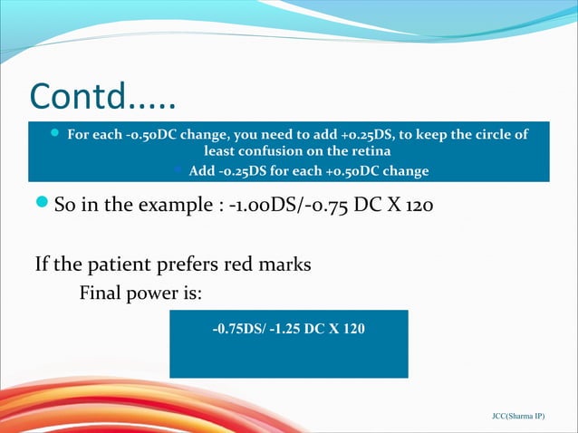 JCC -Jackson Cross Cylinder | PPT