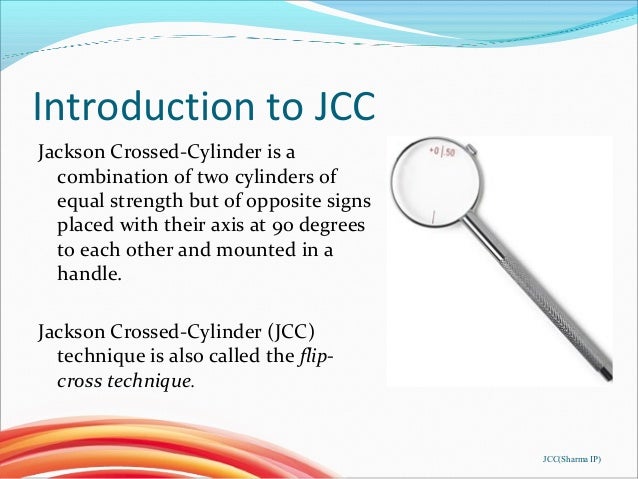 JCC -Jackson Cross Cylinder