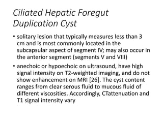 Cystic hepatic lesions | PPTX
