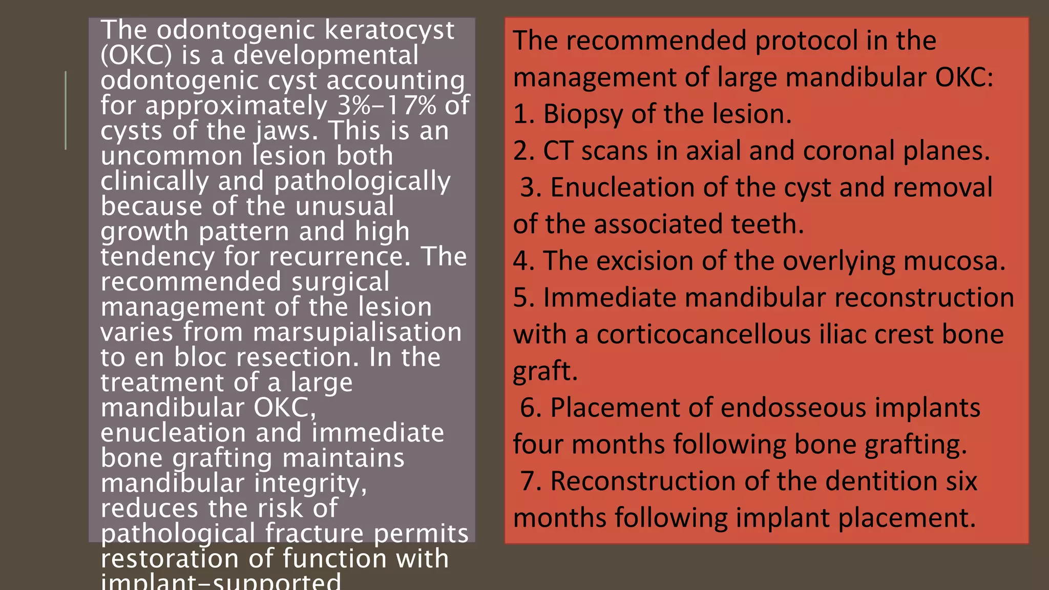Jc cyst vs implant | PPTX