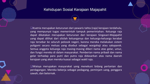 SEJARAH KELAS 11 - KEHIDUPAN SOSIAL BUDAYA KERAJAAN MAJAPAHIT | PPT
