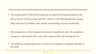 Jc effect of preheated bulk fill composite temperature on Intrapulpal ...