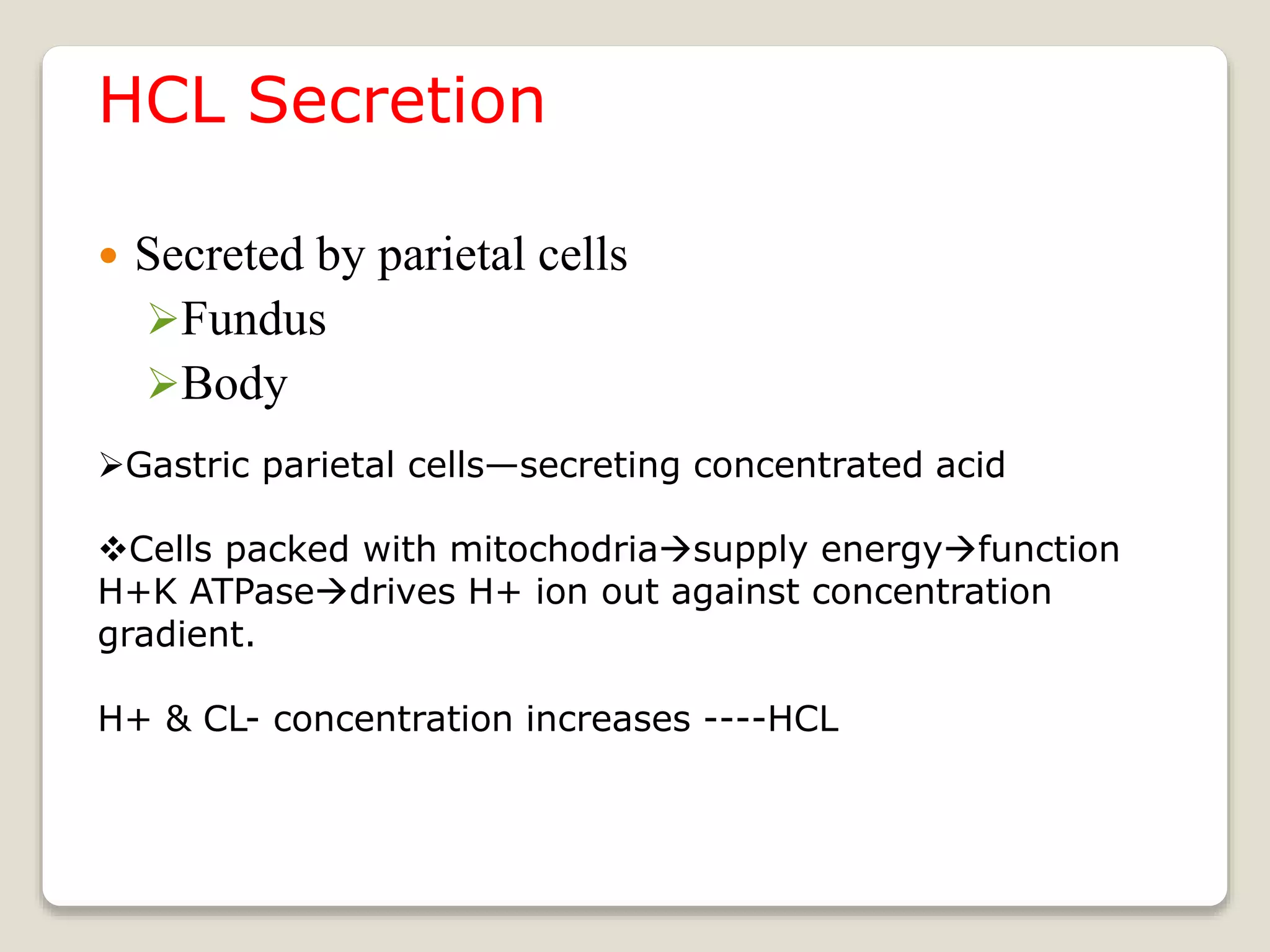 Acid secretion | PPTX