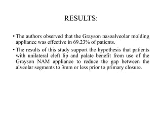 nasoalveolar molding | PPTX