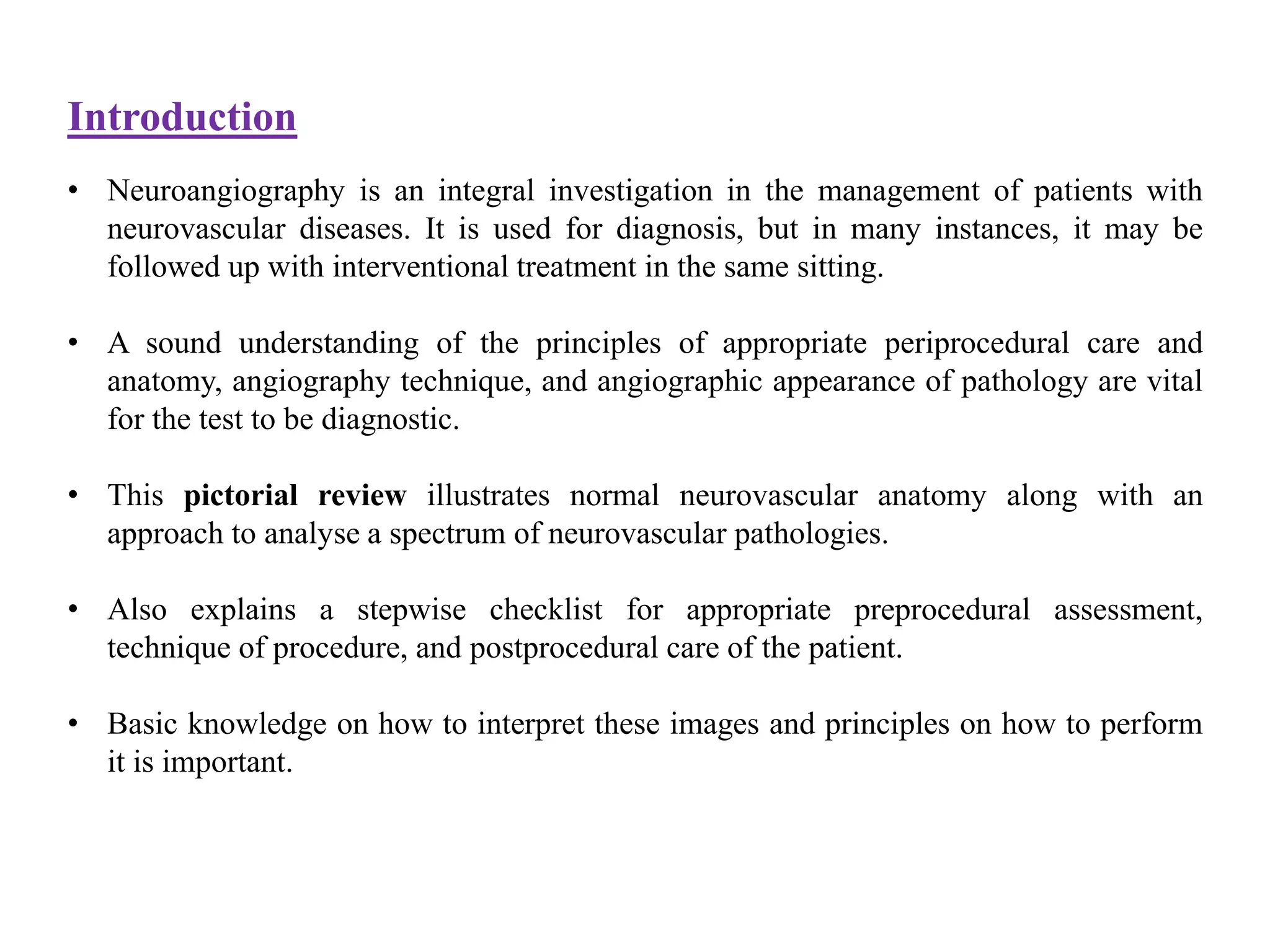 Digital Subtraction Neuroangiography: What a Resident Should Know | PPTX