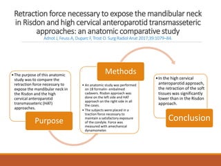 Surgical approaches for condylar fractures related to facial nerve ...