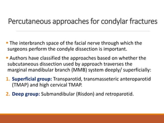 Surgical approaches for condylar fractures related to facial nerve ...