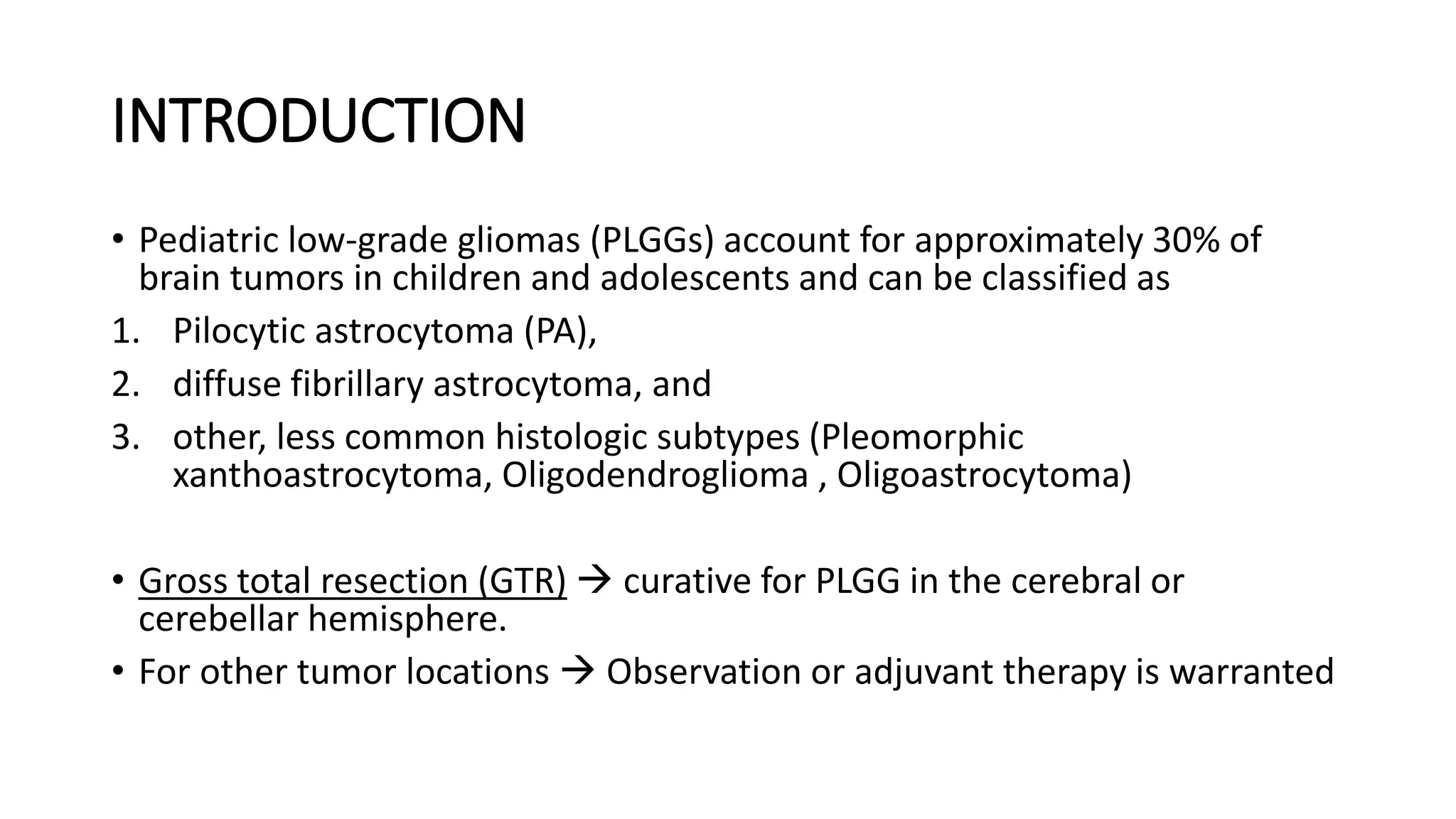 JOURNAL CLUB CONFORMAL RT FOR PEDIATRIC LOW GRADE GLIOMA | PPTX