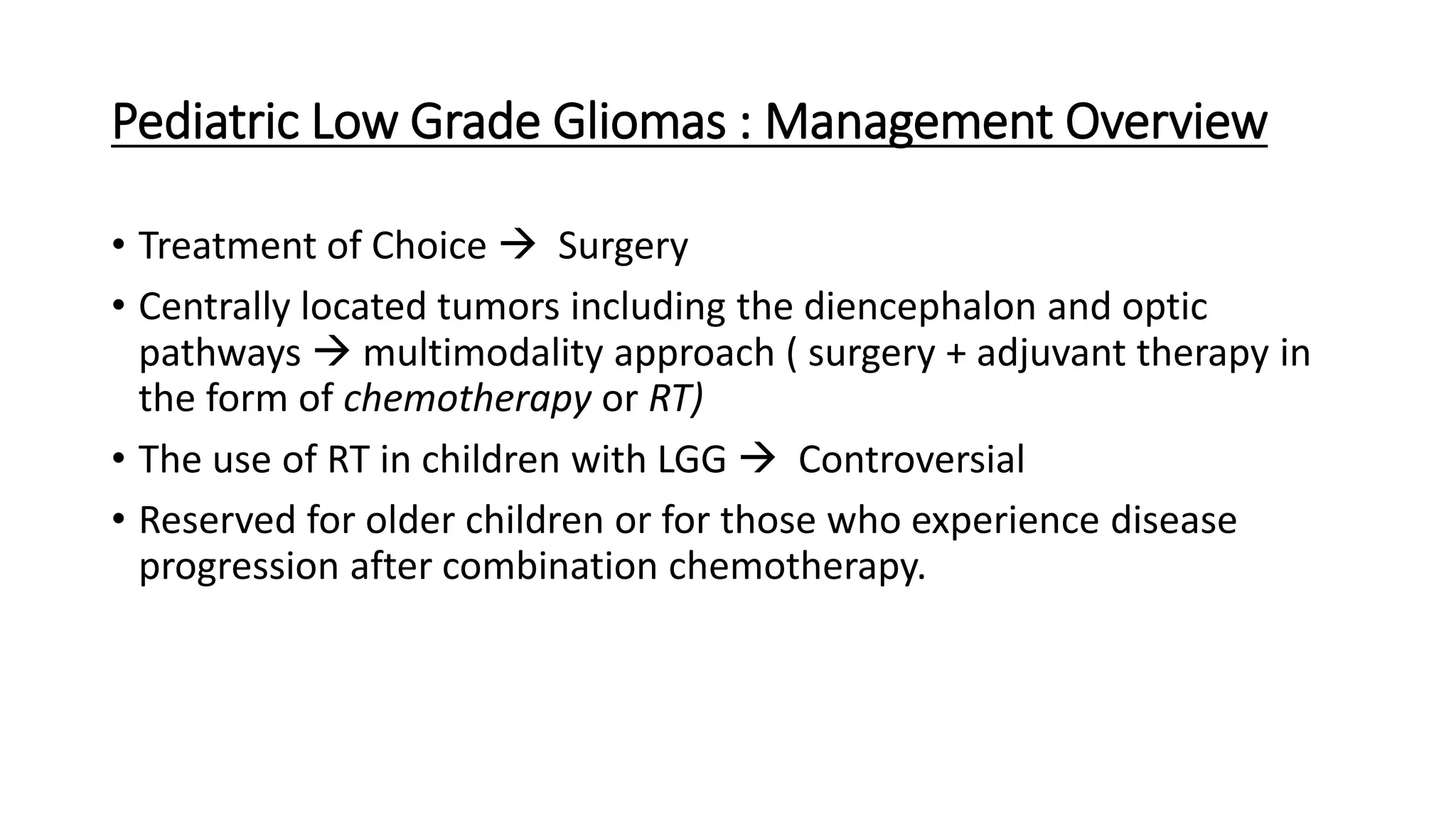 JOURNAL CLUB CONFORMAL RT FOR PEDIATRIC LOW GRADE GLIOMA | PPTX