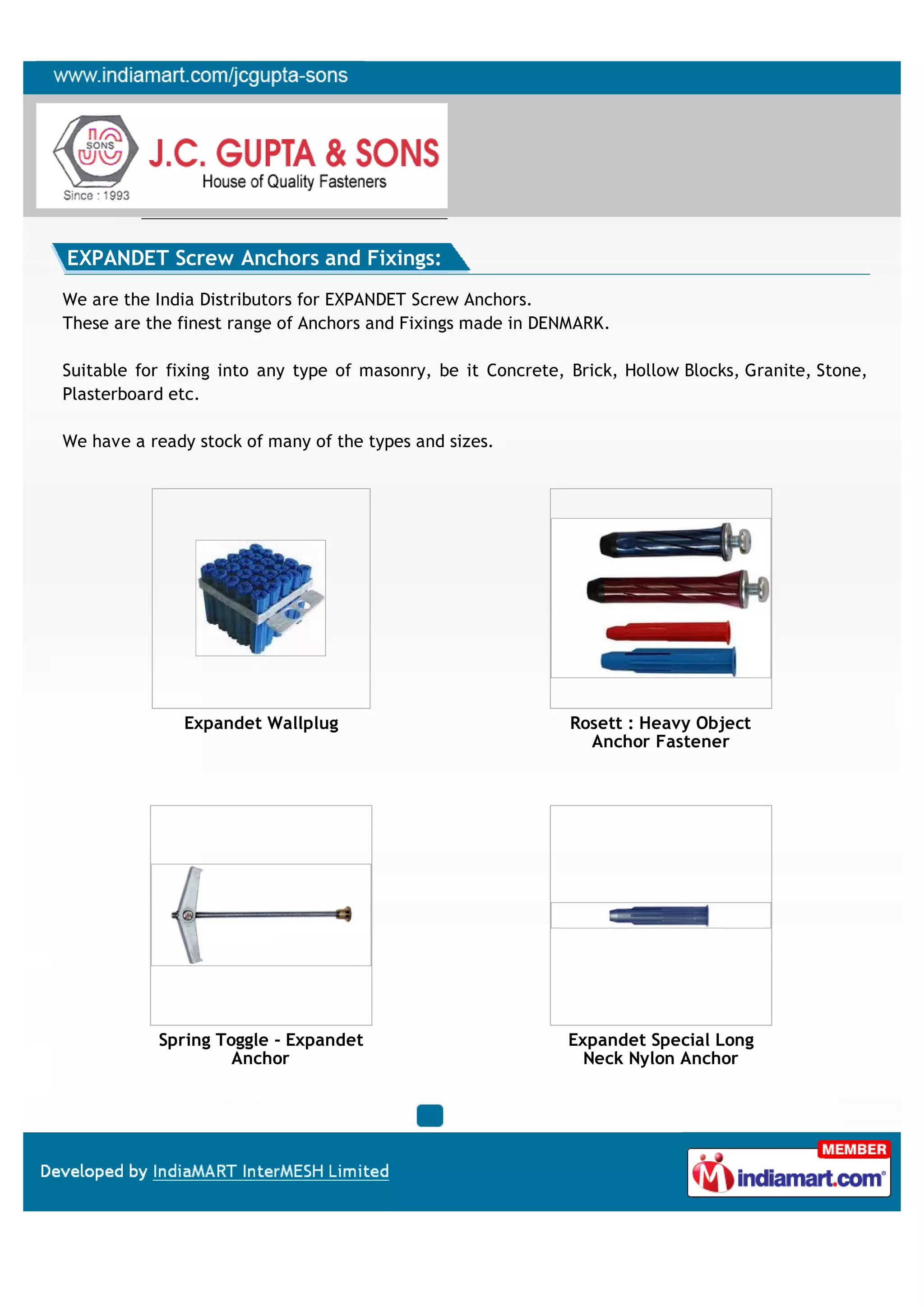 J. C. Gupta & Sons, Bengaluru, Hardware and Accessories | PDF