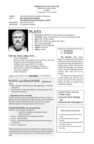 Handout plato | DOCX