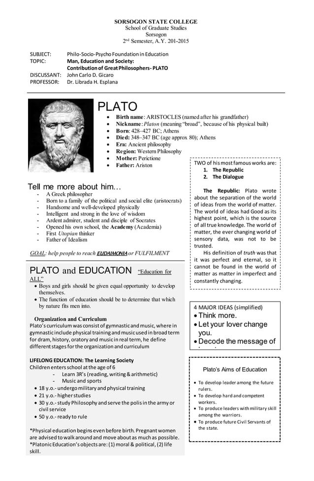 Handout plato | DOCX