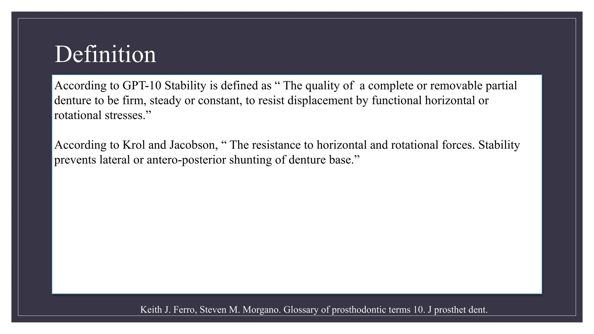 Stability of complete dentures by jacobson theodore.pptx