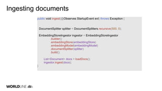 When GenAI meets with Java with Quarkus and langchain4j | PPT