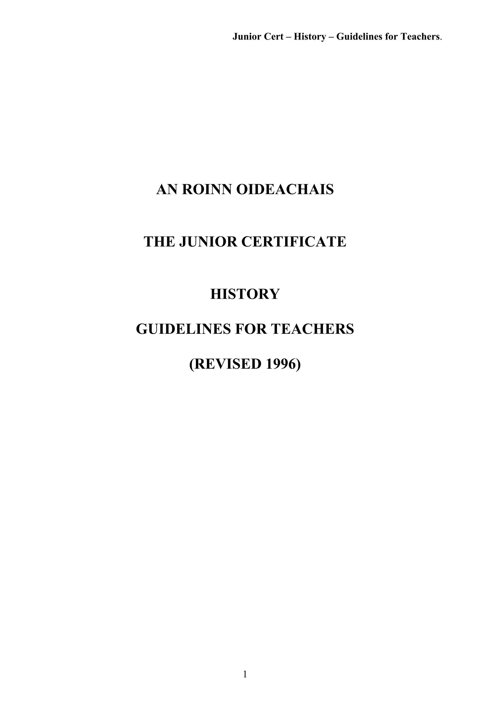 Jc history guidelines for teachers | PDF | Secondary Education | Education