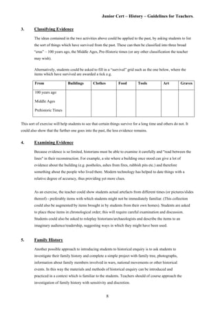 Jc history guidelines for teachers | PDF | Secondary Education | Education