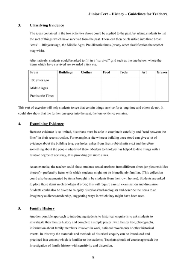 Jc history guidelines for teachers | PDF | Secondary Education | Education