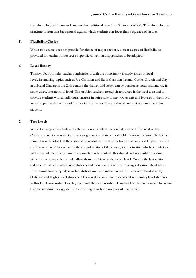 Jc history guidelines for teachers