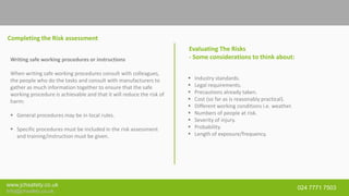 Risk Assessment Training | JCH Safety | PPTX