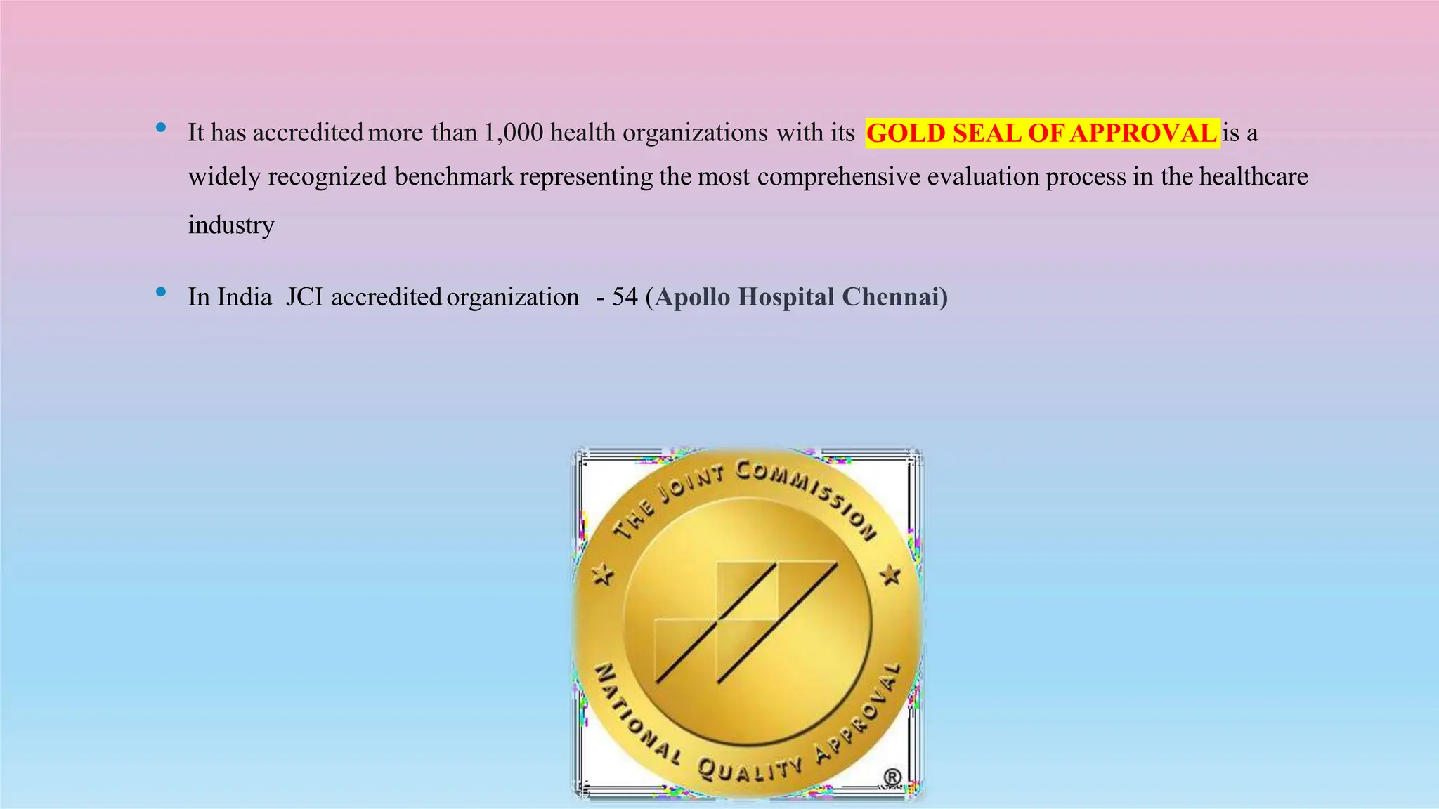 Joint commission international(JCI) | PPTX