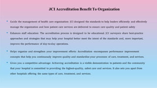 Joint commission international(JCI) | PPTX