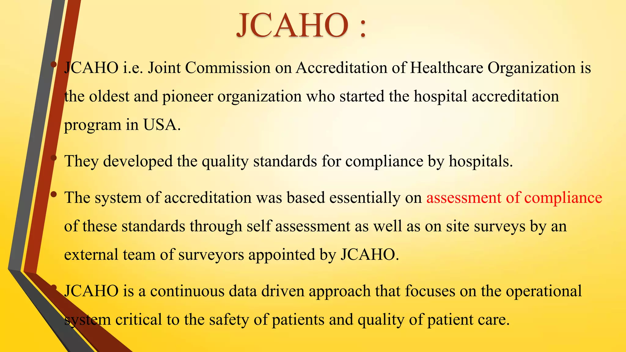 Joint Commission International (JCI) | PPTX