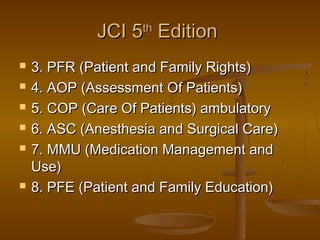 JCIA 5th edition key elements | PPT
