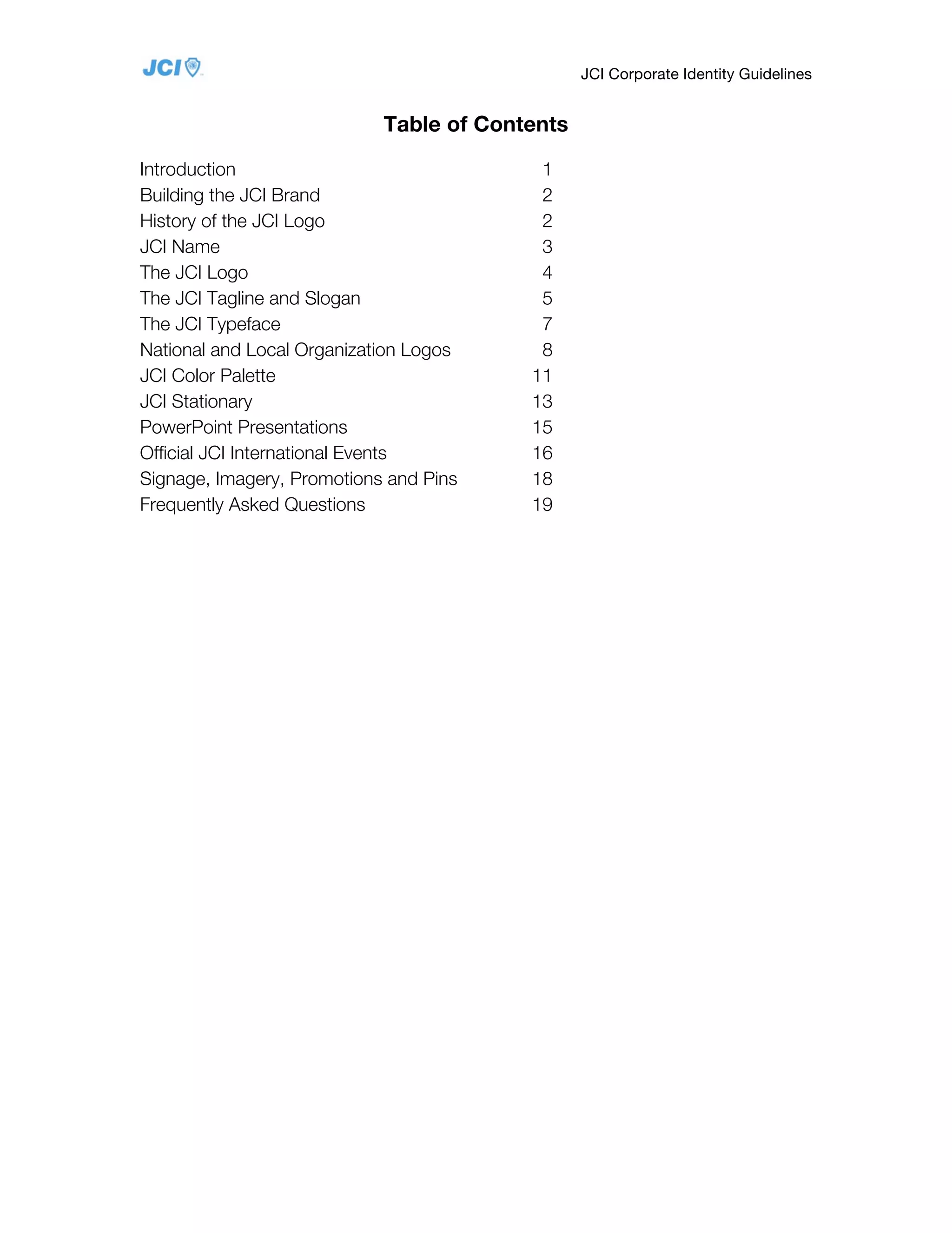 JCI Corporate Identity | PDF