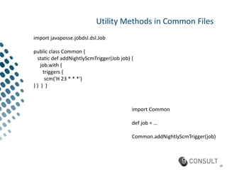 Job DSL Plugin for Jenkins | PPT