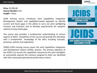 JCIDS Training : Tonex Training | PPTX
