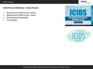 JCIDS Training : Tonex Training | PPTX