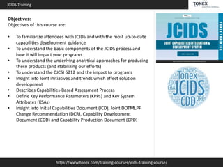 JCIDS Training : Tonex Training | PPTX