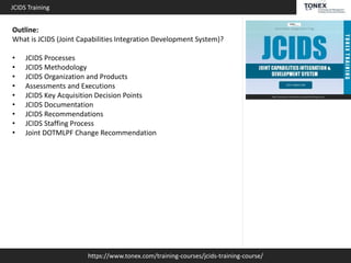 JCIDS Training : Tonex Training | PPTX