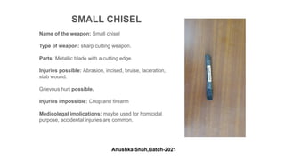 Forensic medicine weapon ppt presentation | PDF