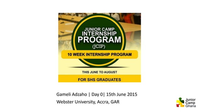 Introduction to Junior Camp Internship Programme | PDF