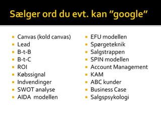 Optimer din salgsindsats - modul 1 | PPT