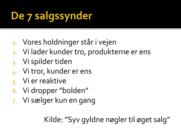 Optimer din salgsindsats, modul 2 | PPT