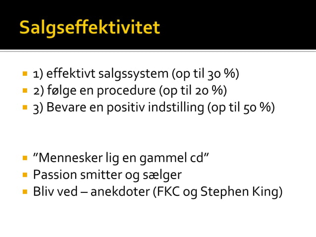 Optimer din salgsindsats, modul 3 | PPT