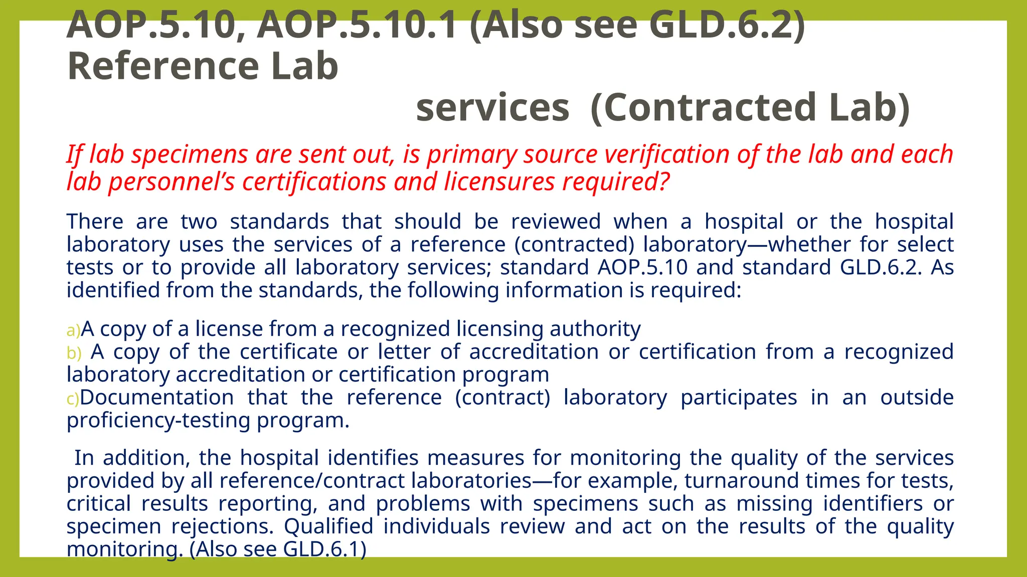 JCI STANDARDS INTERPRETATION for hospital | PPT